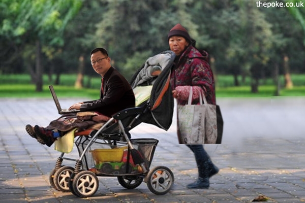 China's latest craze: the man-pram - The Poke