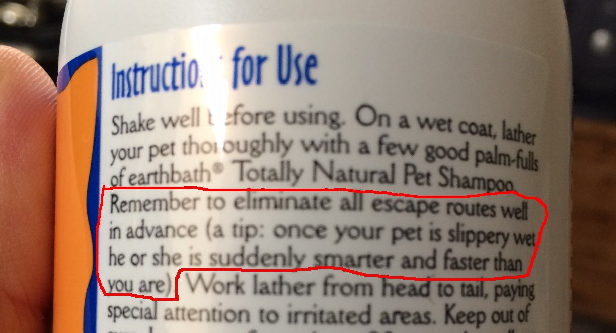 Dog Shampoo Instructions - The Poke