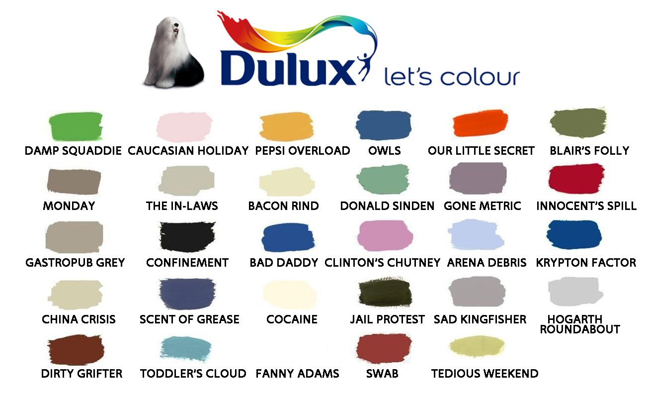 Dulux Colour Chart - The Poke