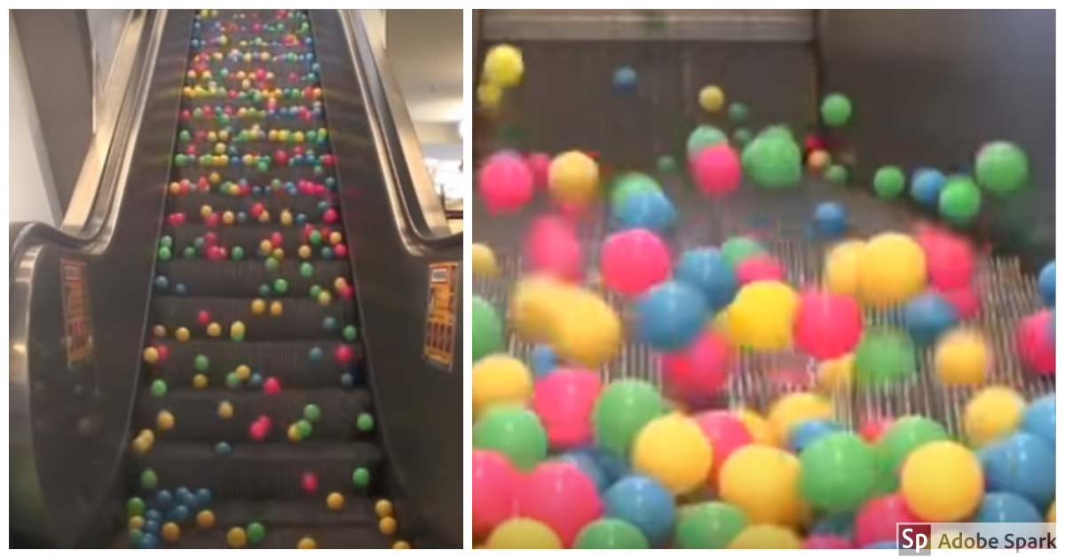 What Happens When You Drop Balls Onto A Moving Escalator - The Poke