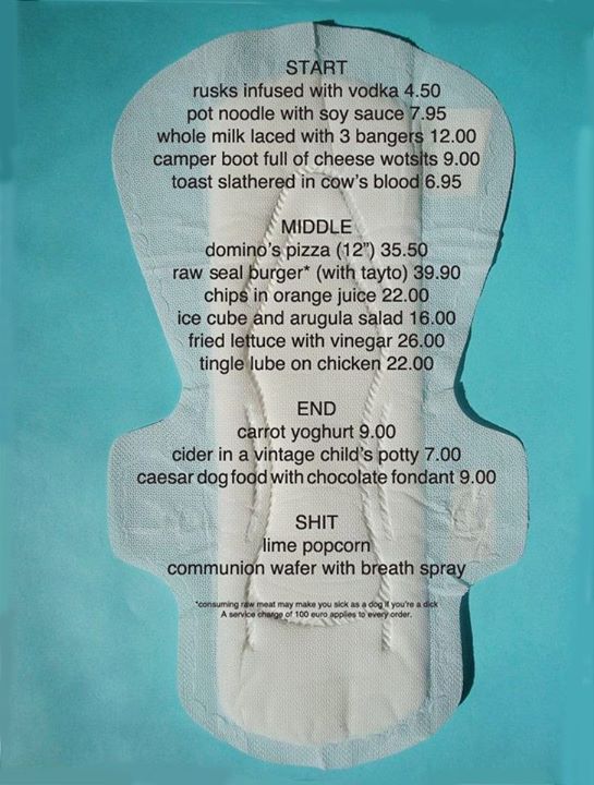 Hipster Restaurant Menu Of The Day - The Poke