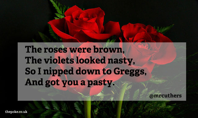 The best of your highly romantic 'roses are red' love poems - The Poke