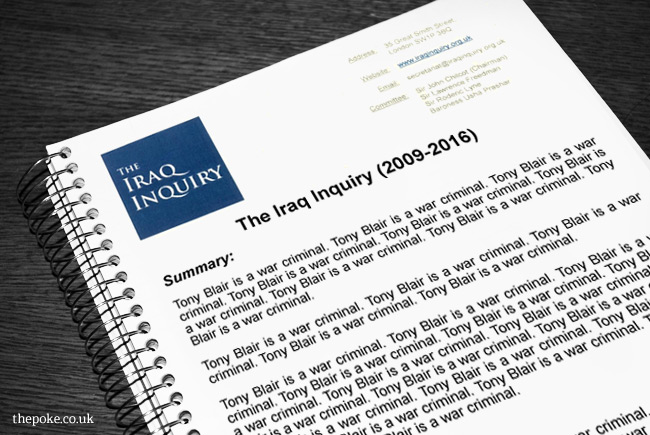 A sneak peek at the Chilcot report - The Poke