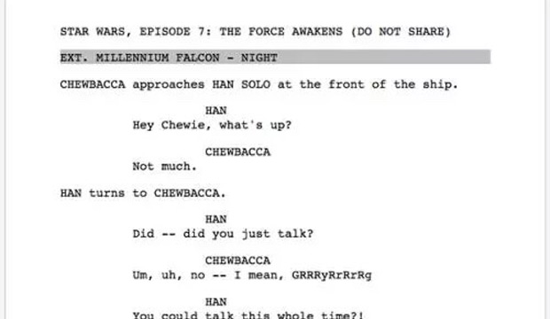 The new Star Wars script has been leaked - The Poke