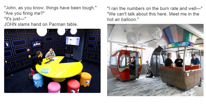 A hilarious takedown of tech companies with 'whacky' offices - The Poke