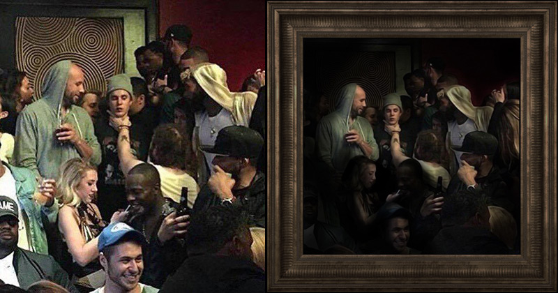 This picture of Justin Bieber getting choked at a nightclub looks like ...