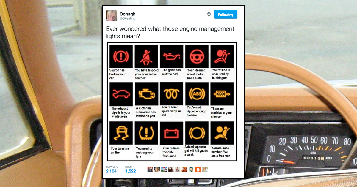 Ever wondered what those engine management lights mean? - The Poke