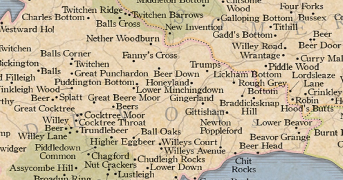 These maps show the most hilarious and rudest place names - The Poke