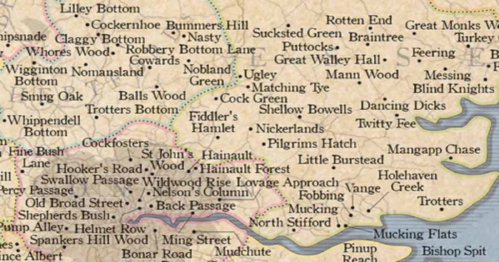 These maps show the most hilarious and rudest place names - The Poke