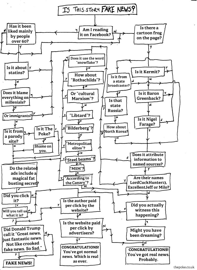 A flowchart to help you find out if you're reading fake news - The Poke