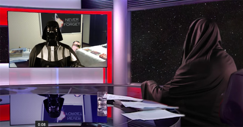 Droids interrupt Darth Vader's interview on BBC News - The Poke