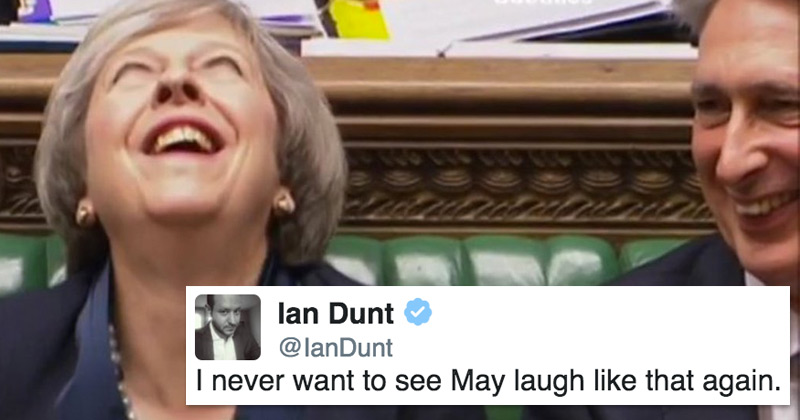 Theresa May's 'pantomime laugh' during Prime Minister's Question was a ...