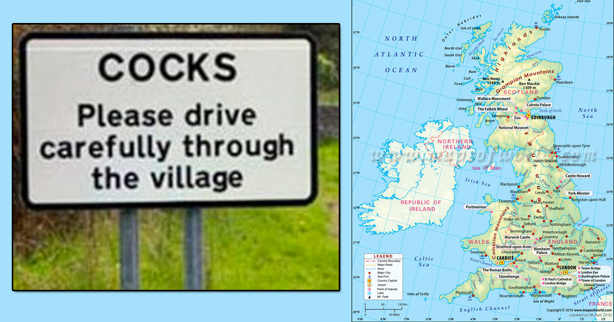 31 rudest place names in Britain (with street sign photos) - The Poke