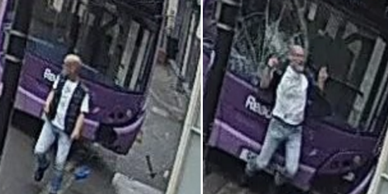 Extraordinary moment a man gets hit by a bus and walks away as if ...