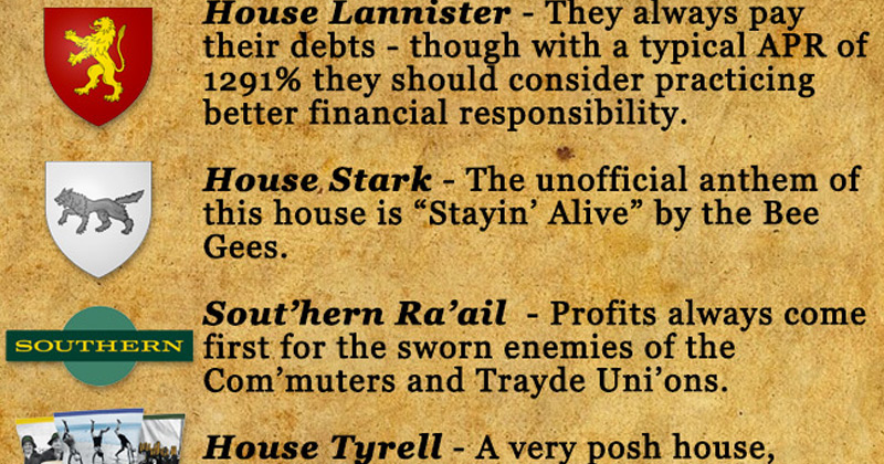 A quick guide to the Great Houses in Game Of Thrones - The Poke