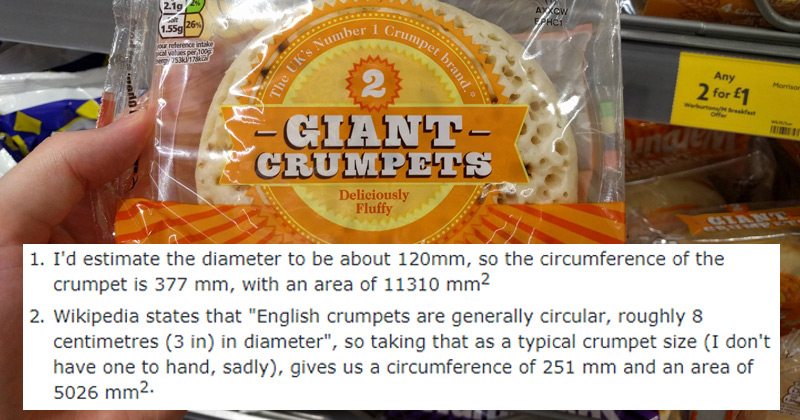 A thorough scientific analysis of why giant crumpets are a huge slice ...