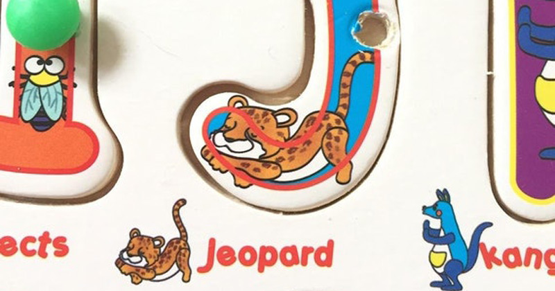 The person who made this alphabet puzzle probably tried their best ...