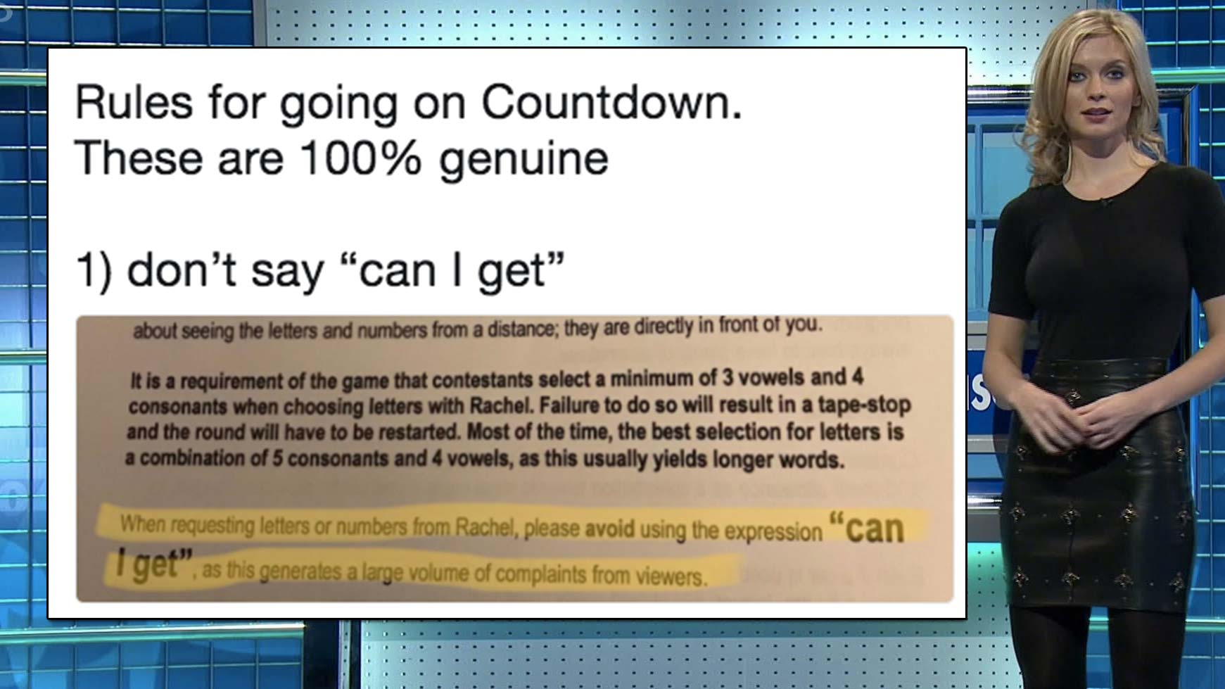 The rules for contestants on Countdown have gone viral because they ...