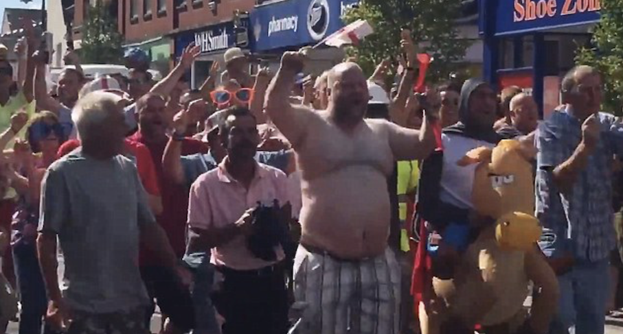 England fans in Leek recreated the Fat Les video and they're all ...