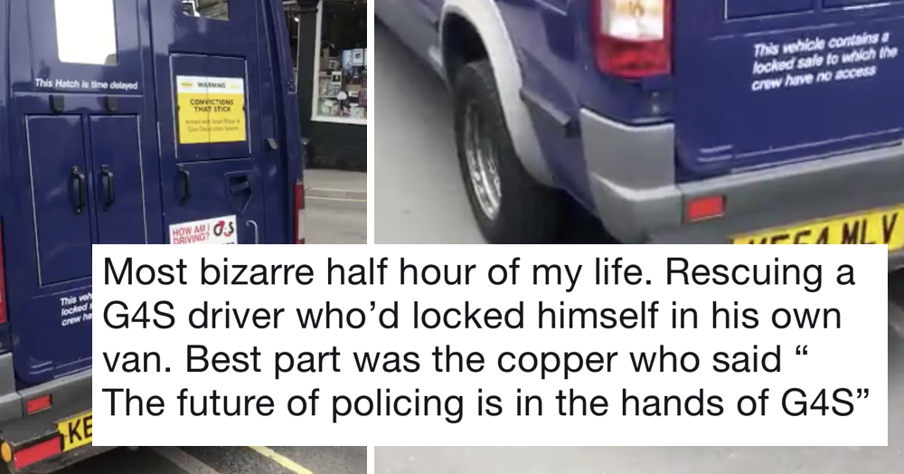 People enjoyed the moment this G4S security van suffered an unfortunate ...