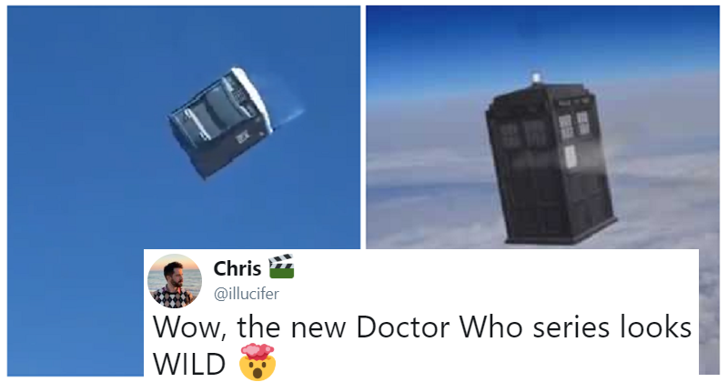 This airborne Portaloo looks a lot like the TARDIS - sound on! - The Poke