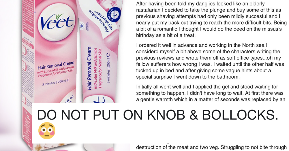 This poor guy's review of Veet hair removal cream is epic, brilliantly ...