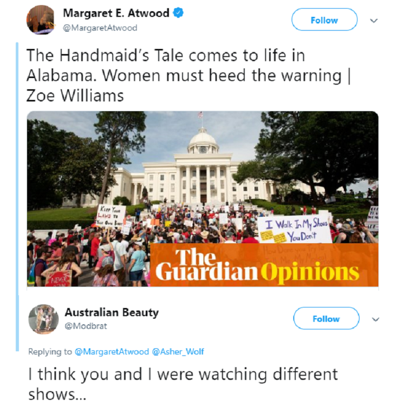 Someone tried to mansplain The Handmaid's Tale - to the author - The Poke