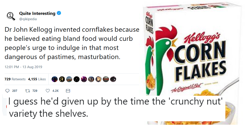When it comes to the crunch, these 9 corn flakes jokes are a bit NSFW ...
