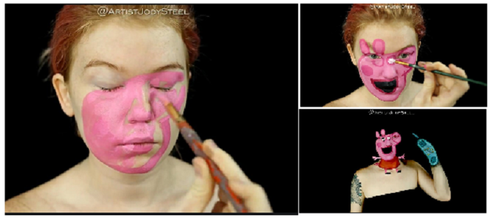 This Peppa Pig makeup transformation is either brilliant or terrifying ...