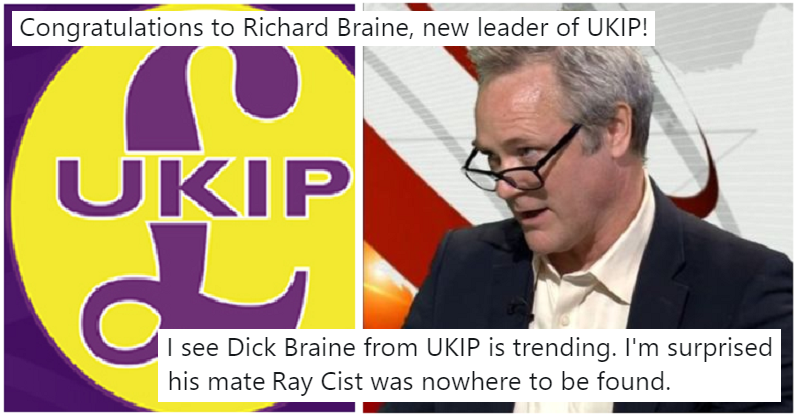 UKIP's new leader is called Richard Braine and the jokes just wrote ...