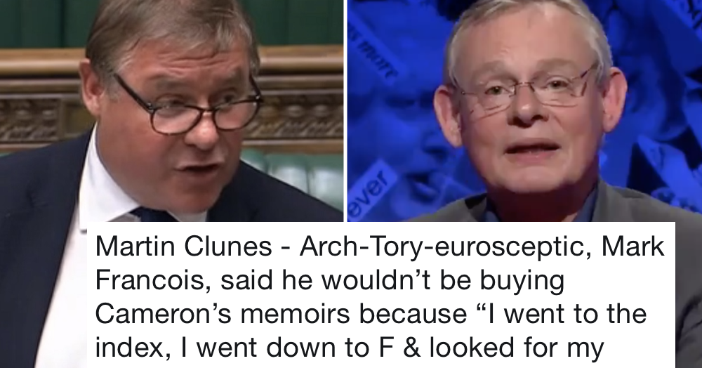 Martin Clunes' HIGNFY takedown of Tory MP Mark Francois wins burn of ...