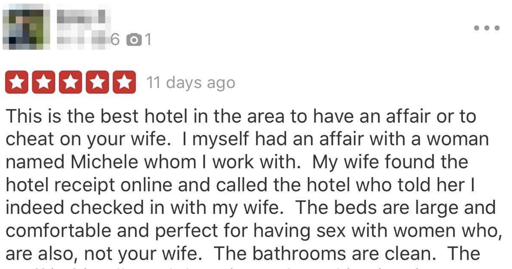 This woman's hotel review is an epic tale of infidelity and revenge ...