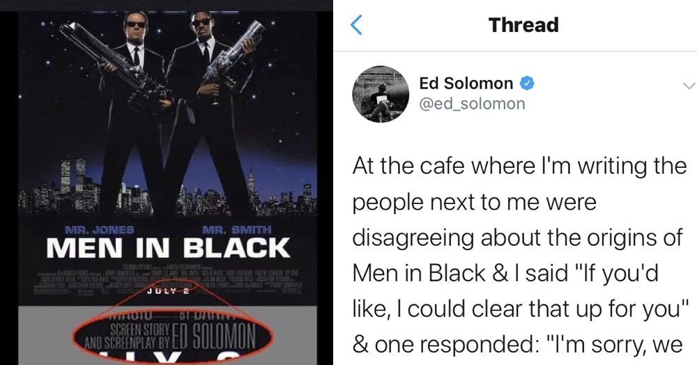The moment Men in Black writer Ed Solomon was accused of 'mansplaining ...