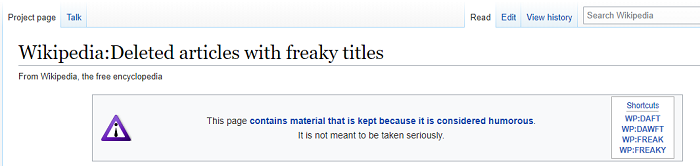 17 brilliantly odd deleted Wikipedia pages - The Poke
