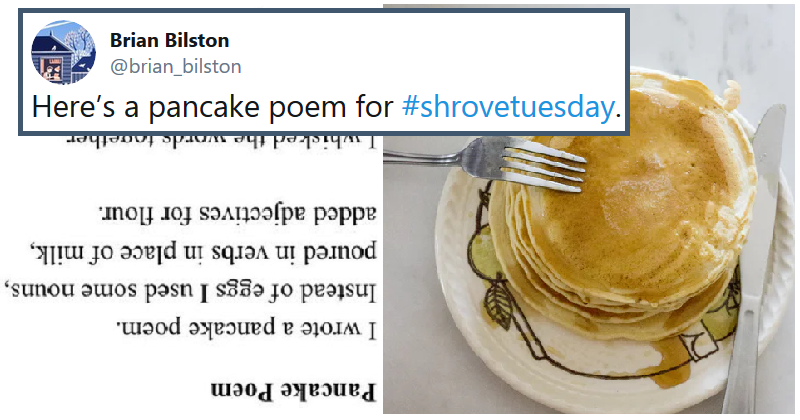 Brian Bilston's Pancake Day poem is flipping marvellous - The Poke