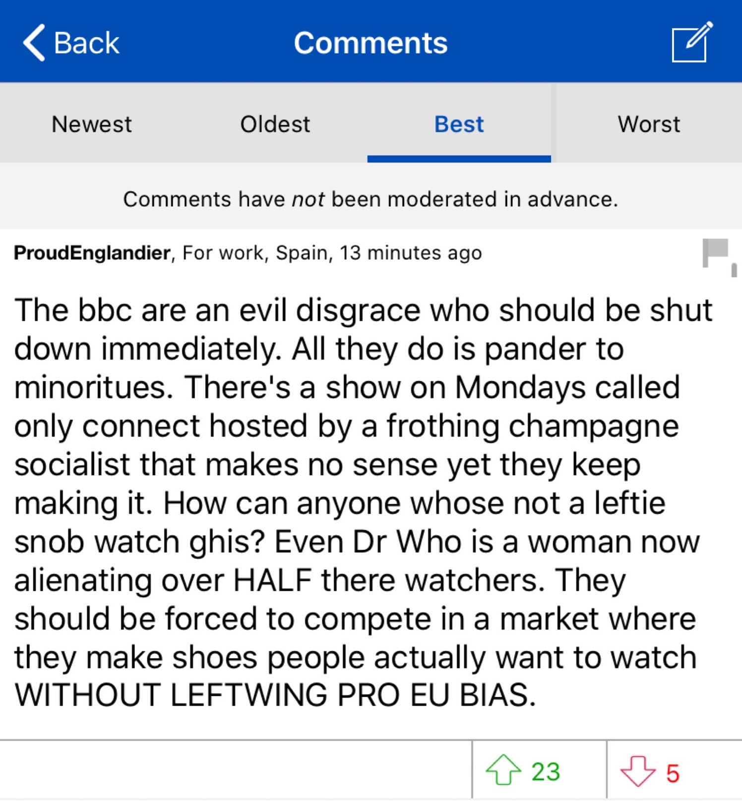 This Daily Mail reader has a very specific reason why the BBC should go ...