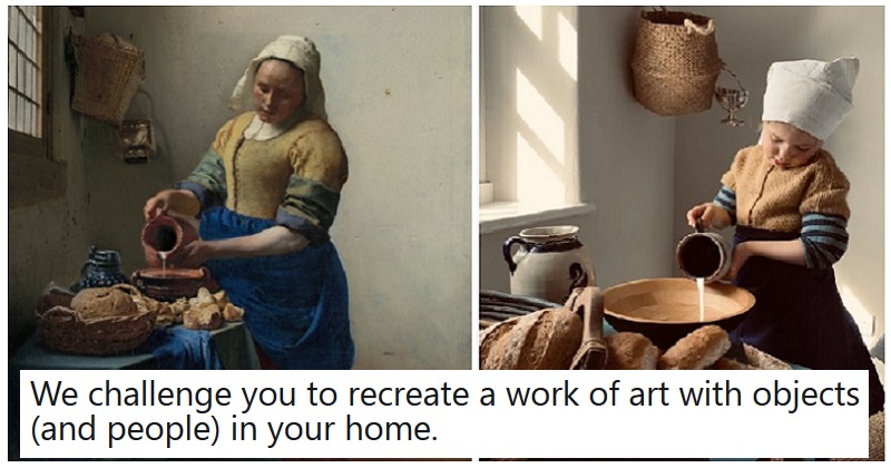 People have been recreating works of art with things in their homes ...