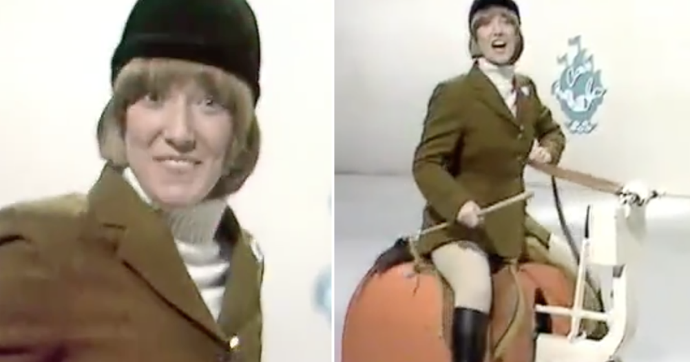 This old Blue Peter clip of Lesley Judd on an electric horse is ...