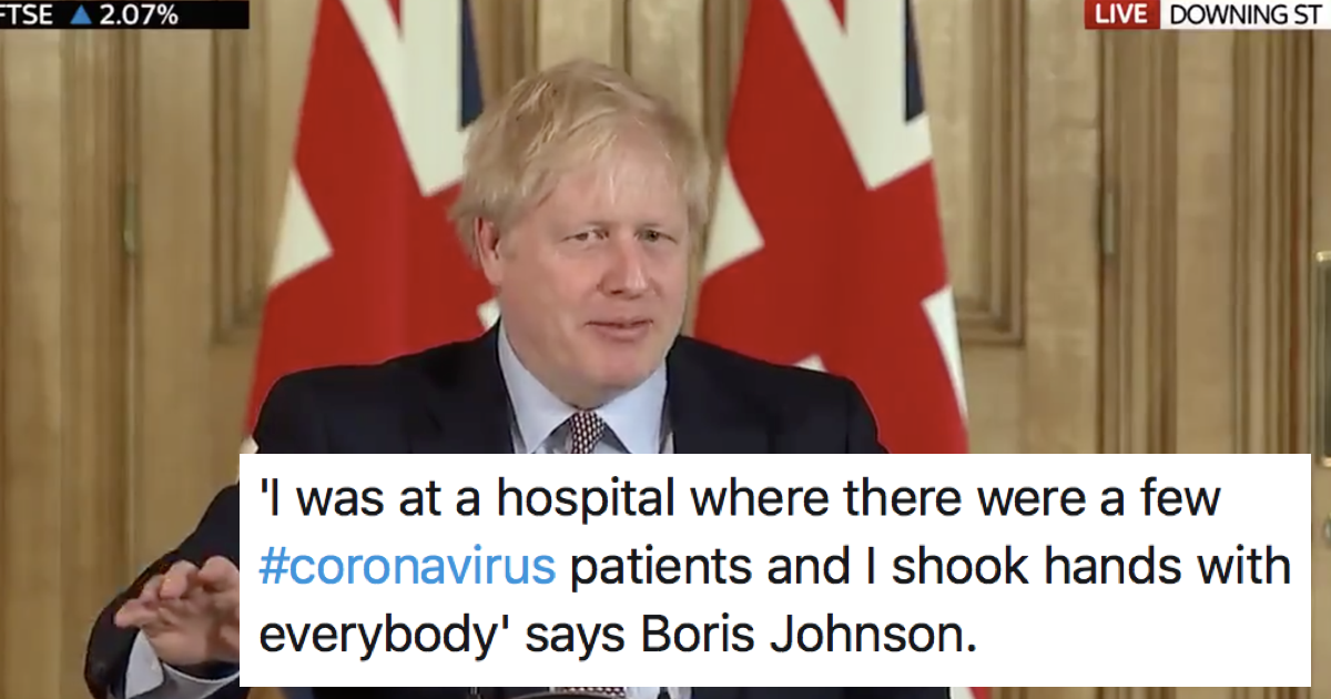 Boris Johnson said he's been shaking everyone's hand despite ...