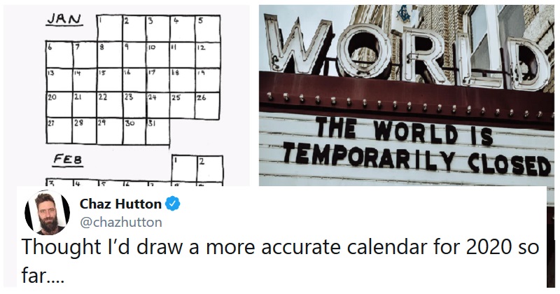 Chaz Hutton has fixed the 2020 calendar - and it's far too accurate ...