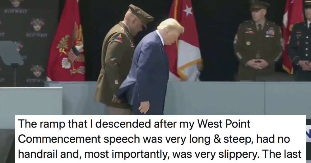 Donald Trump explained why he walked so slowly down this ramp - 7 ...
