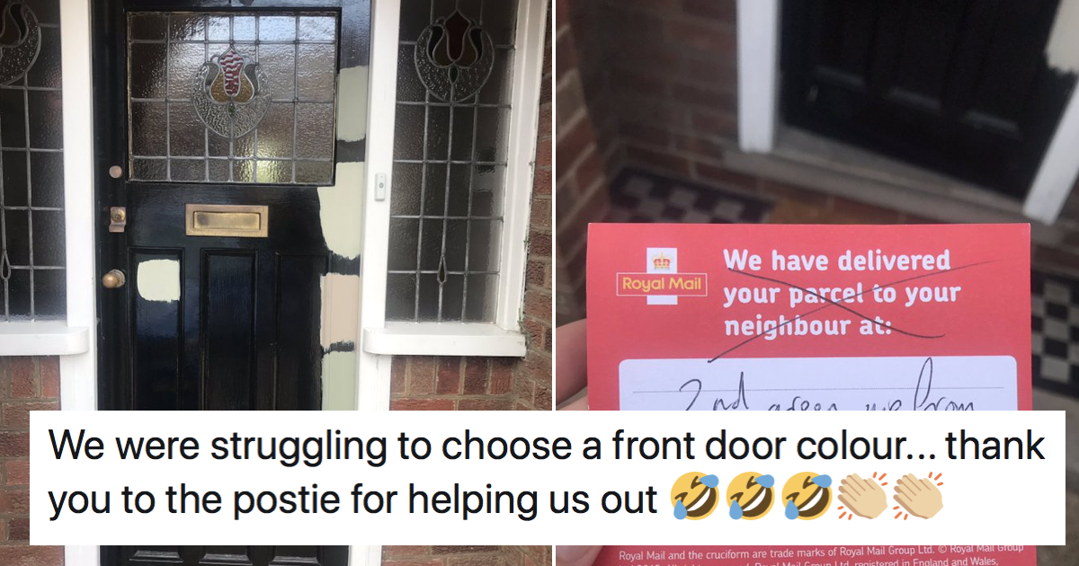The postie helped this woman choose the colour of her front door and ...