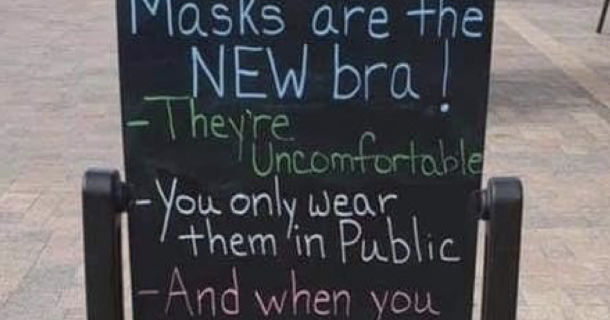 Best mask-bra analogy you'll read this week - The Poke