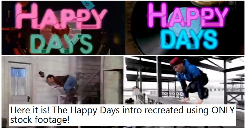 The Happy Days intro recreated using only stock footage is a gift we ...