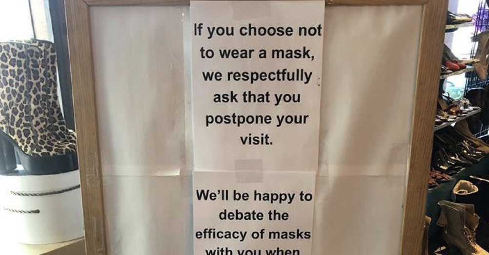 'Much like the pandemic, this vintage store warning sign escalated ...