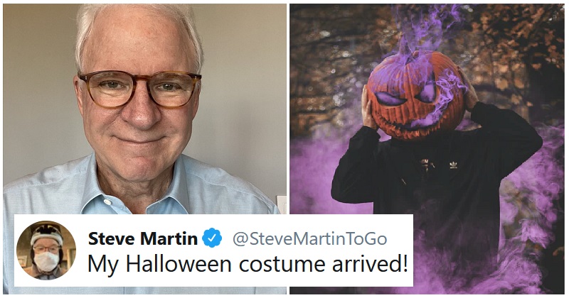 Steve Martin has got his Halloween costume ready - and we can't see ...