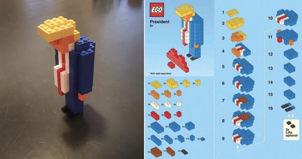 This 'Lego Donald Trump' went viral because it captures the outgoing ...