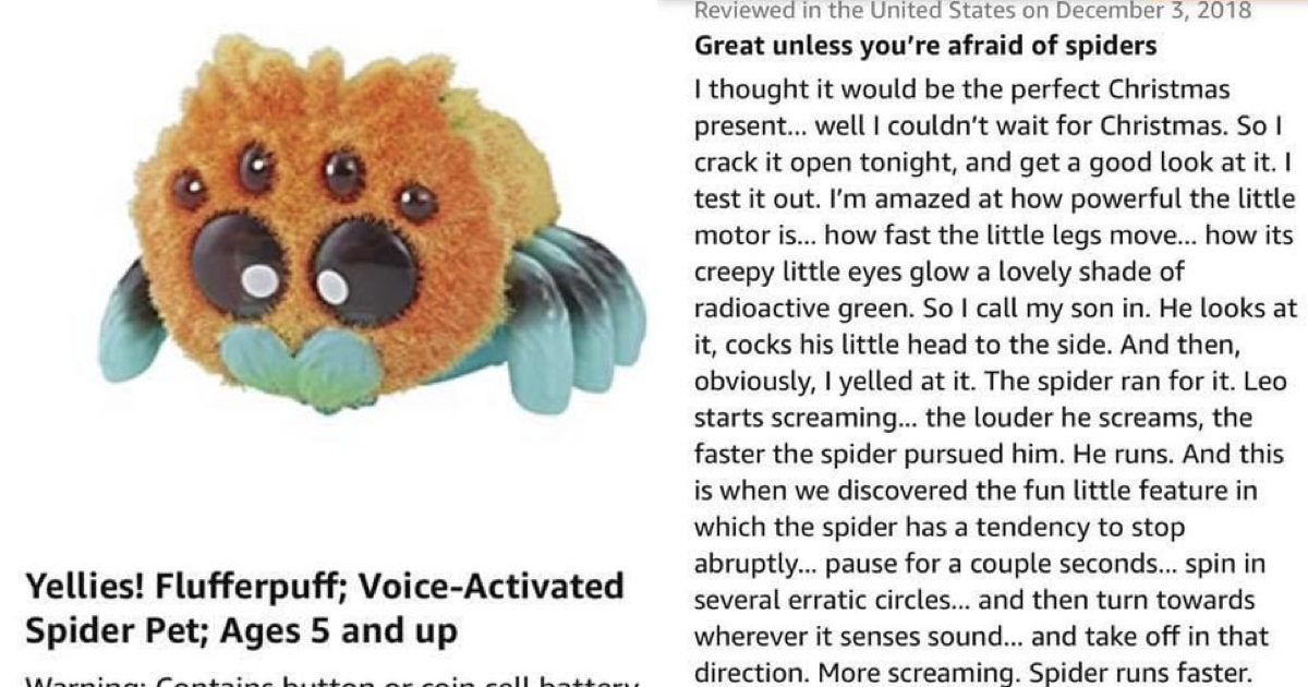 The review of this voice-activated spider is better than any advert ...