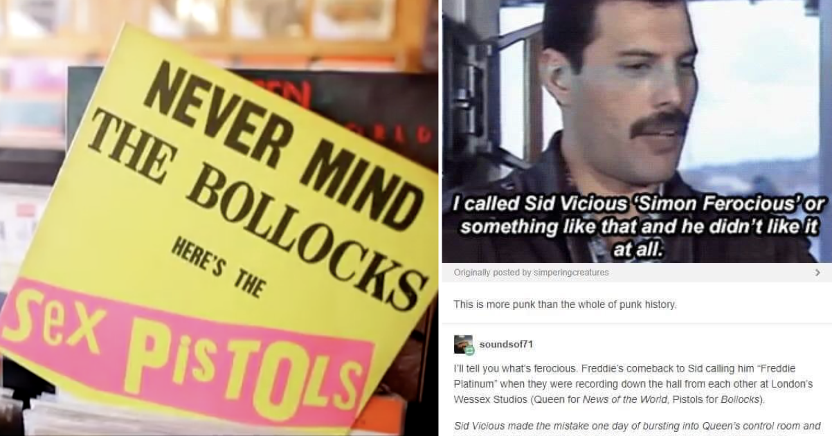 The story of Freddie Mercury's takedown of Sid Vicious has gone viral ...