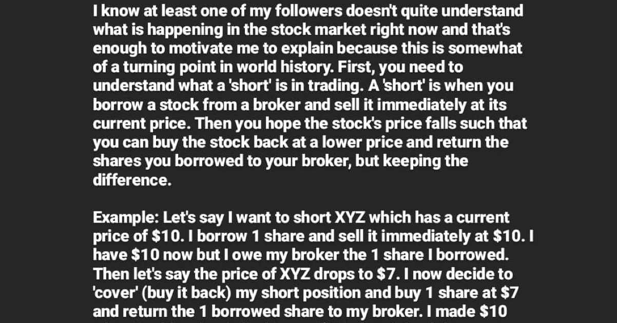 This beginner's guide to the amazing GameStop story went viral because ...